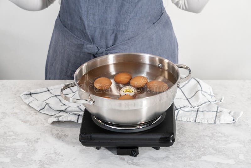 Hard boiled eggs stock photo. Image of organic, boiling - 276414526