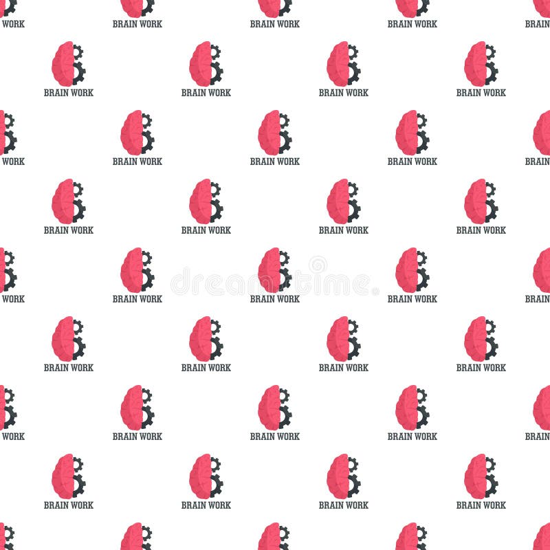 Hard Brain Work Pattern Seamless Vector Stock Vector - Illustration of ...