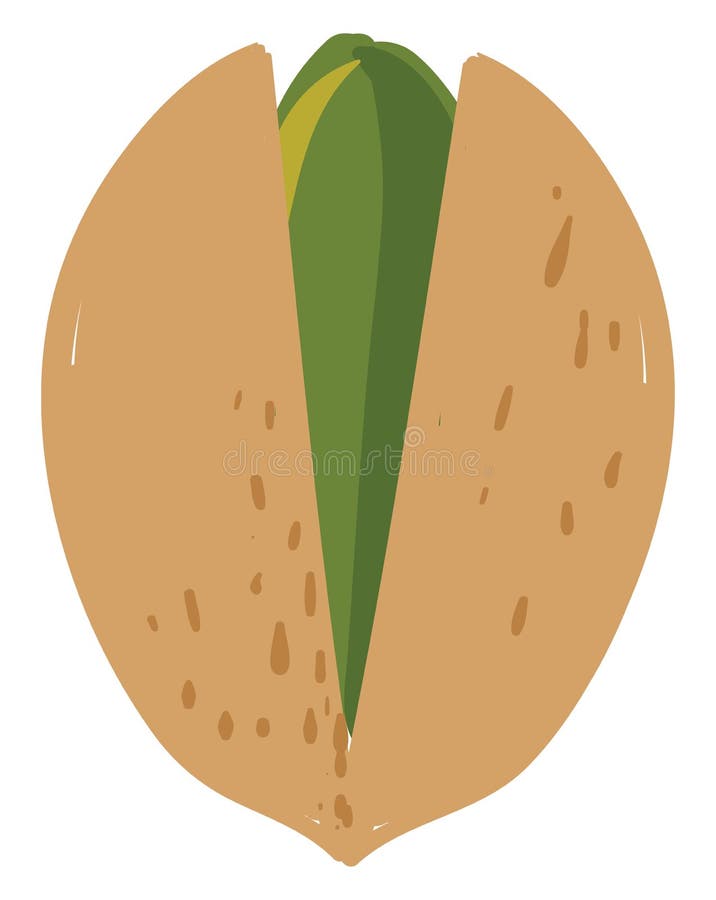 Open Pistachio Nut Clipart Image, Vector or Color Illustration Stock ...