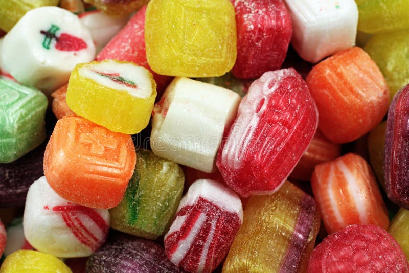 Hard Candies in Macro stock photo. Image of assorted - 93778008