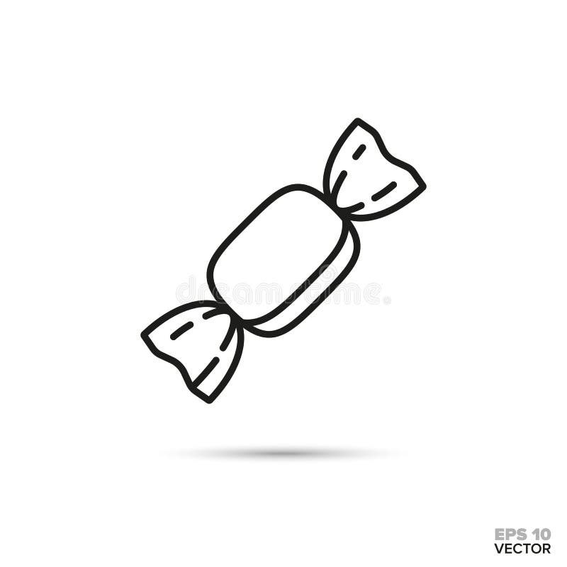 Wrapped Hard Candy Vector Icon. Stock Vector - Illustration of food ...