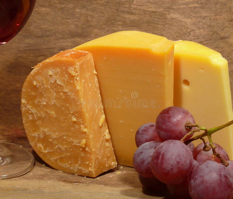 Hard Cheese Selection of Four Types. Stock Photo - Image of creamy ...
