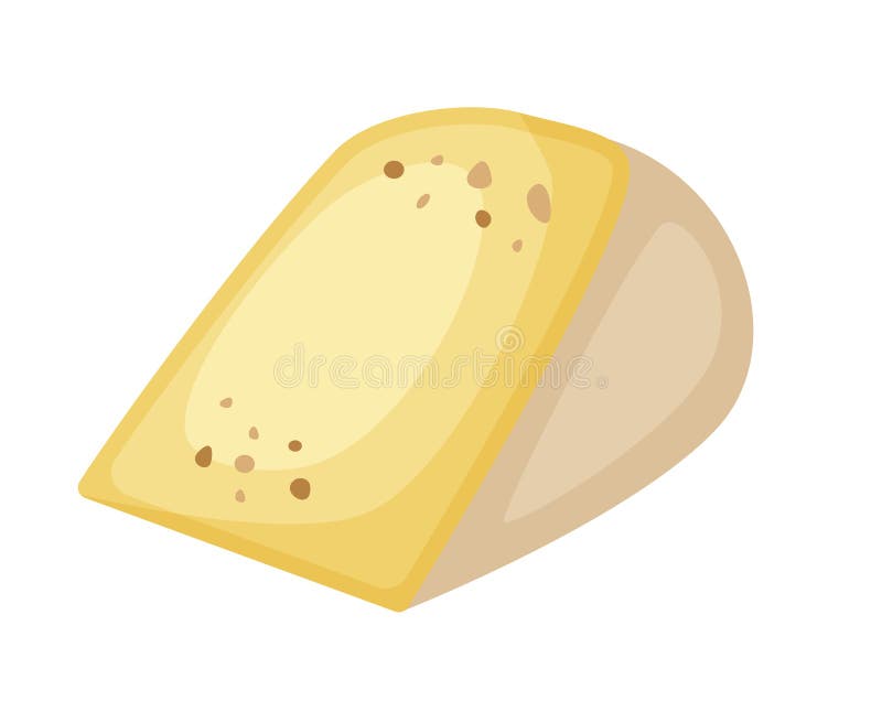 Hard Cheese Piece Isolated on White Background Stock Vector ...