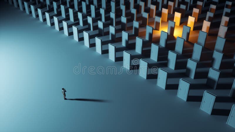 Hard choice concept stock illustration. Illustration of chance - 238431706