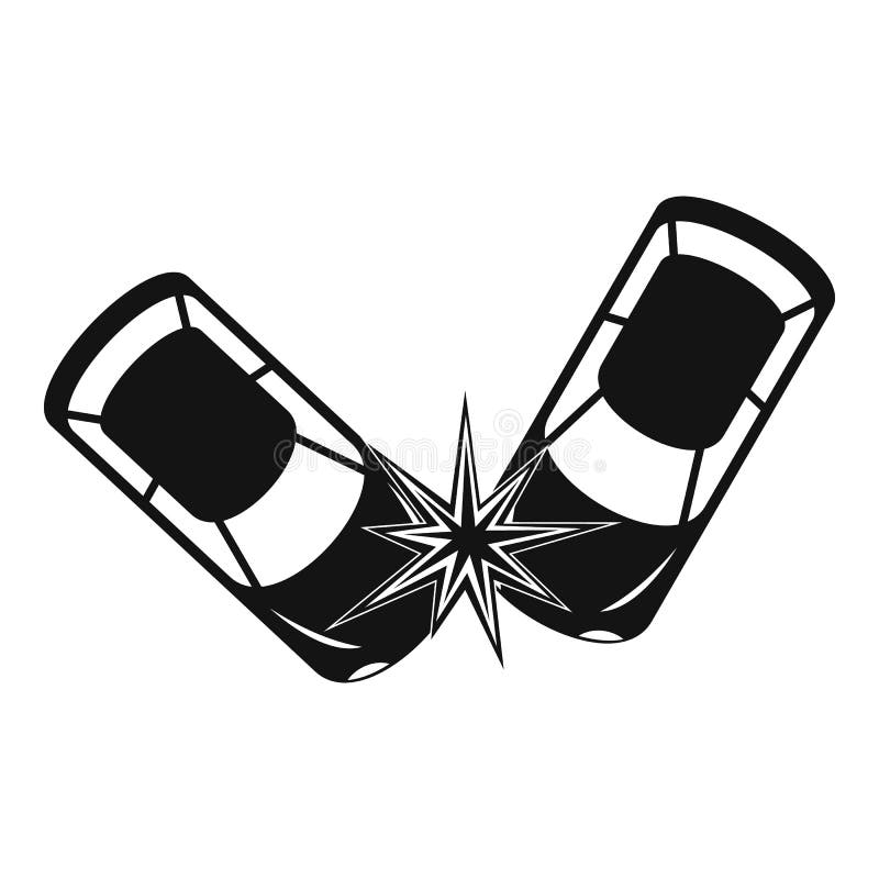 Hard Collision Icon, Flat Style Stock Vector - Illustration of head ...