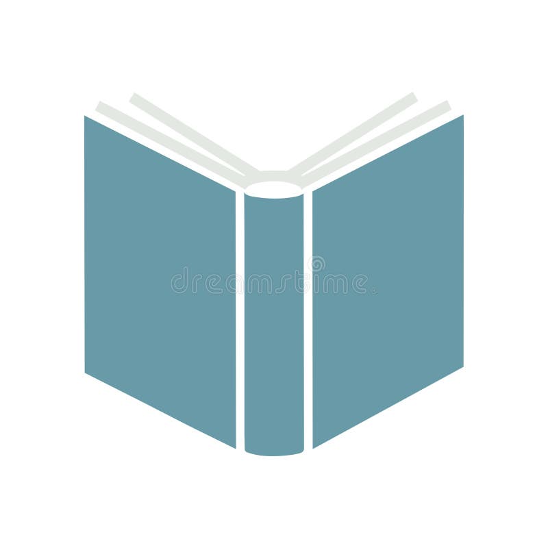 Hard Cover Open Blue Book Icon Stock Vector - Illustration of school ...