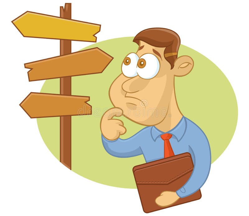 Hard decisions Ahead stock vector. Illustration of concept - 15188772