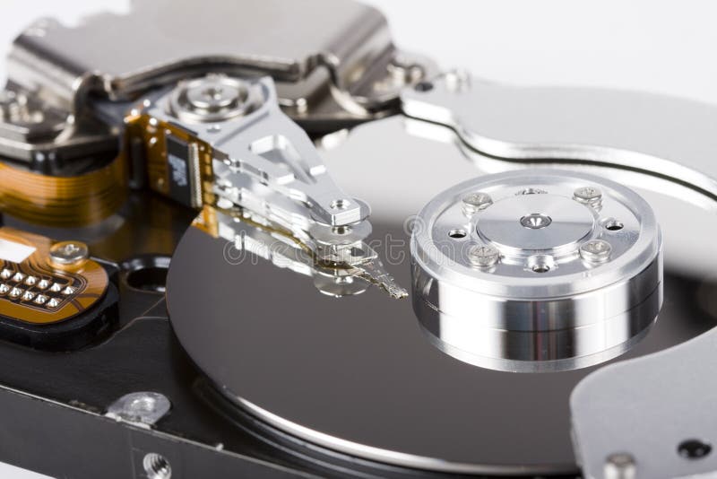 Hard drive head and disc stock photo. Image of disks, black - 2352362