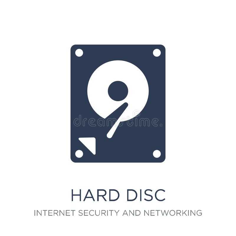 Hard Disc Icon. Trendy Flat Vector Hard Disc Icon on White Background ...