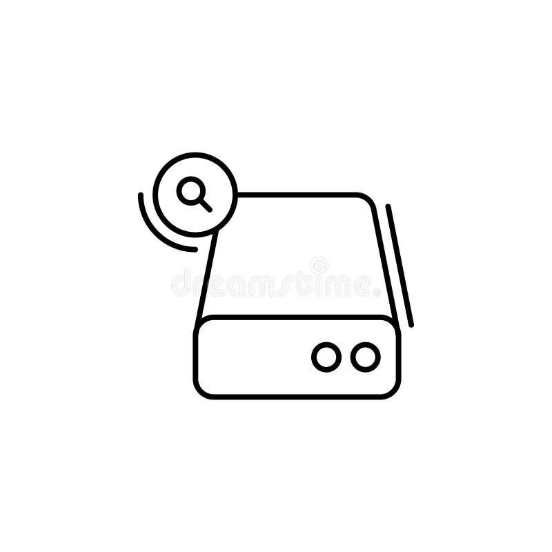 Hard Disc, Search, Networking Icon. Simple Line, Outline Vector ...