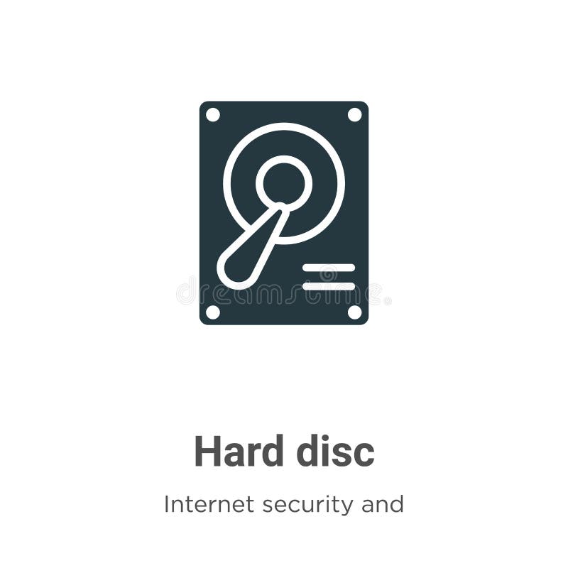 Hard Disc Vector Icon on White Background. Flat Vector Hard Disc Icon ...