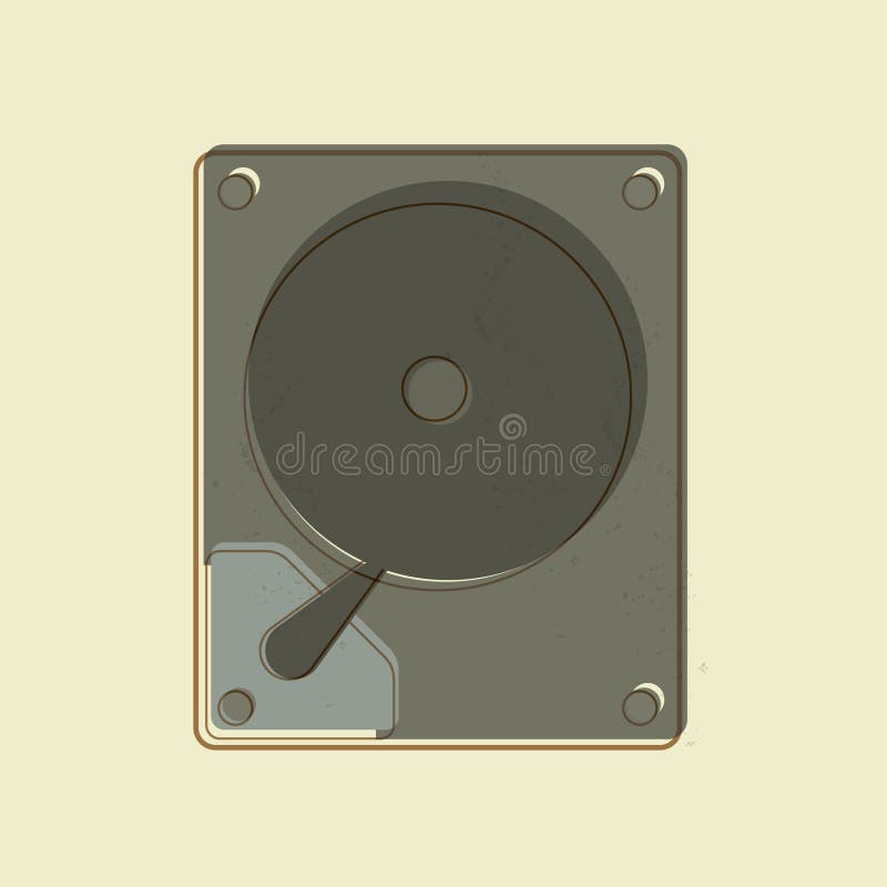 Hard Disc. Vector Illustration Decorative Design Stock Vector ...