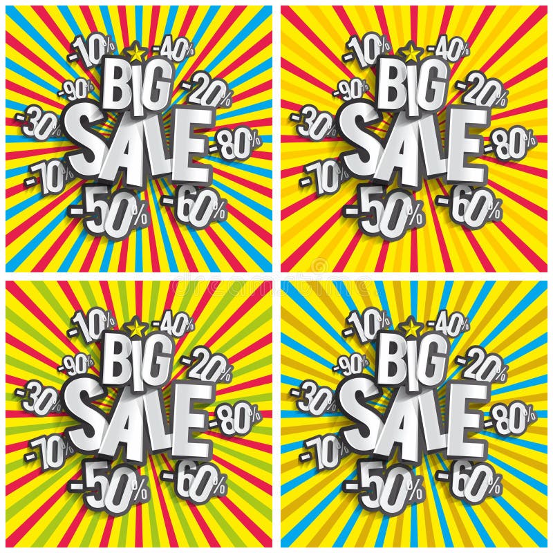 Hard Discount Big Sale stock vector. Illustration of rays - 44352081