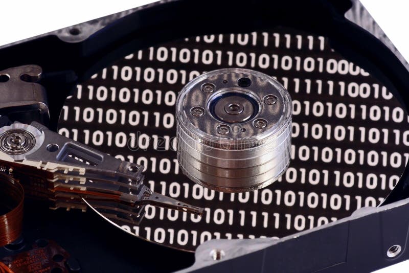 Hard disk binary stock photo. Image of code, disk, byte - 2945922
