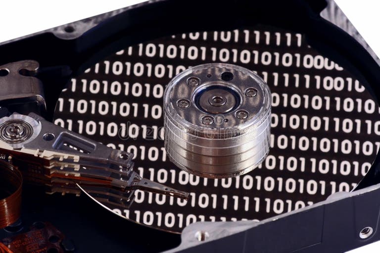 Hard disk binary stock photo. Image of code, disk, byte - 2945922