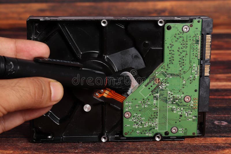 Hard disk cleaning stock image. Image of concept, board - 165610991
