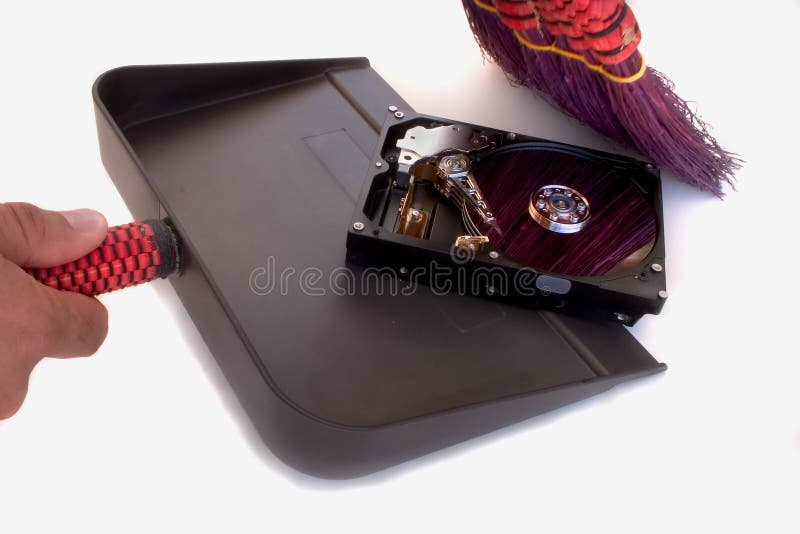 Hard Disk Cleanup stock image. Image of case, electronic - 193597