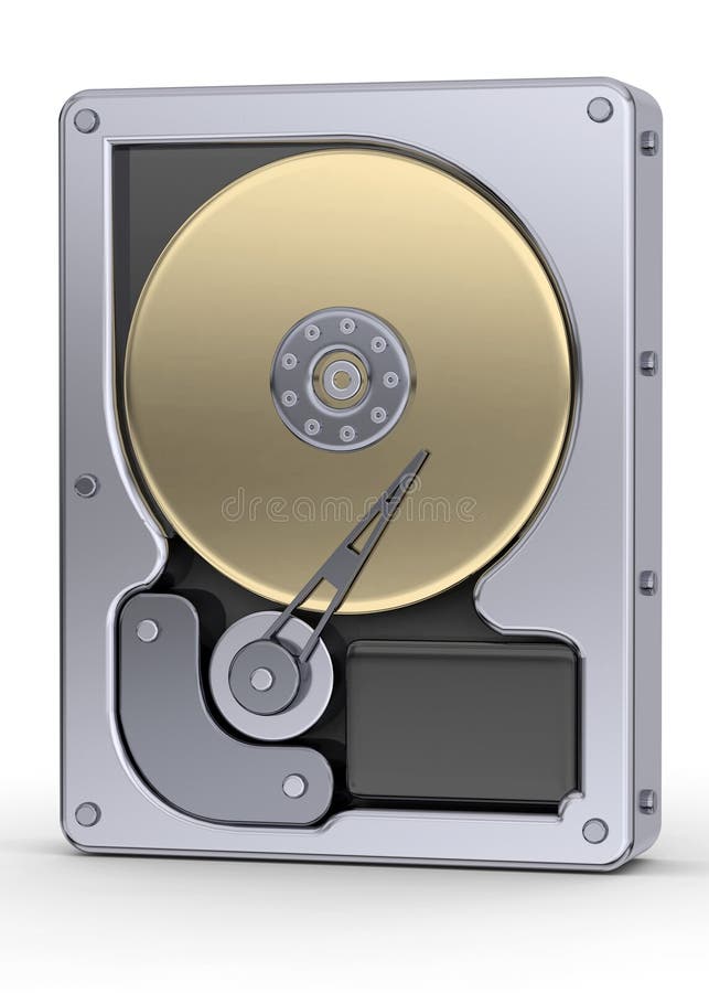 Hard Disk 3d stock illustration. Illustration of object - 52471911