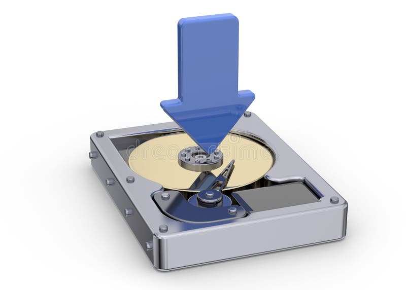 Hard Disk 3d stock illustration. Illustration of storage - 53095704