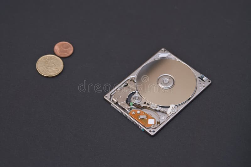Hard Disk Drive and Compact Dics Isolated on White Stock Photo - Image ...