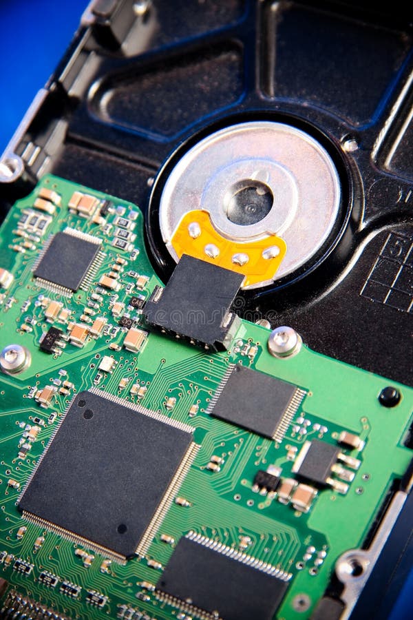 Inside of Computer Hard Disk Drive Stock Photo - Image of inside ...