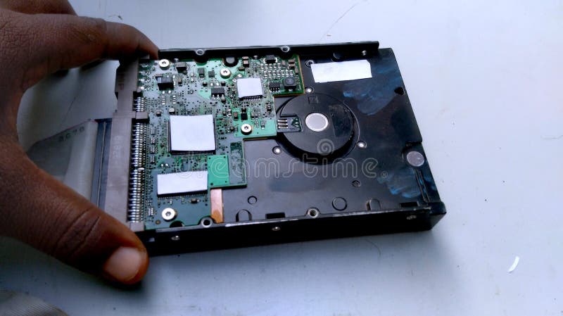 Hard disk drive stock image. Image of circle, technology - 259278855