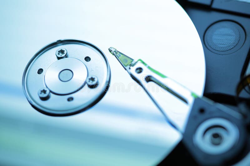Hard disk drives in a rows stock image. Image of capacity - 82918761