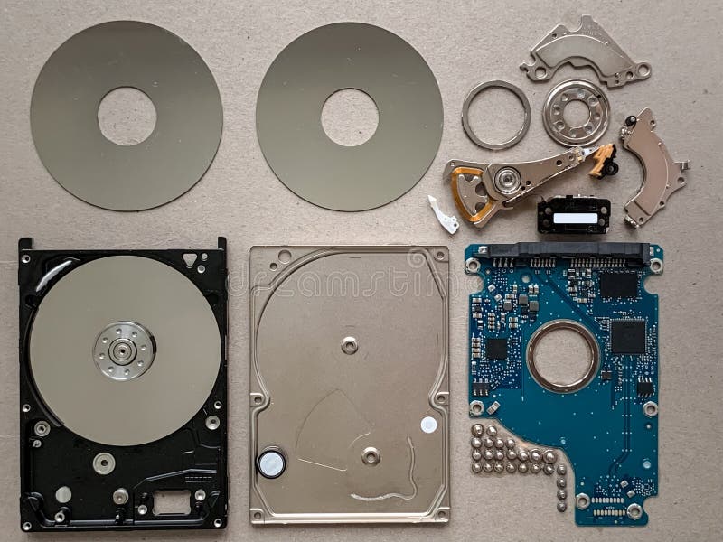 Hard Disk Drive Components stock image. Image of circuit - 148100641