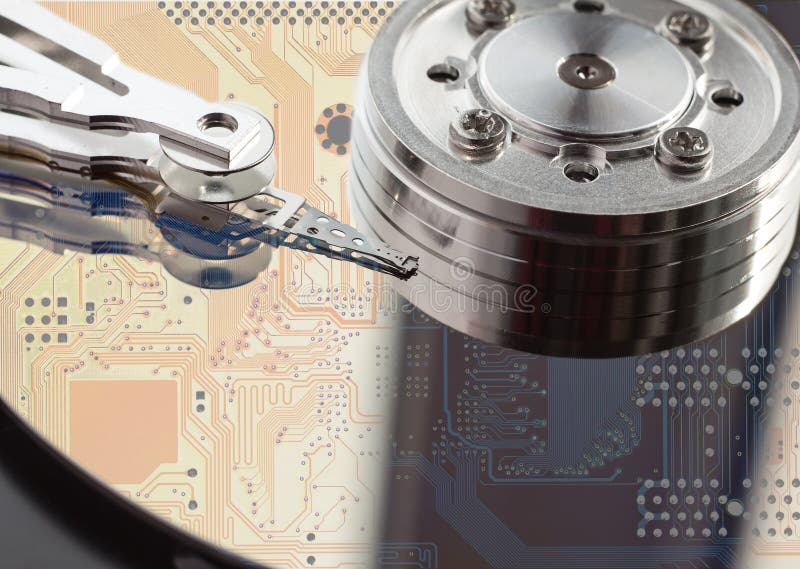 Silicon Wafer on Machine Process Examining in Microscope Stock Image ...