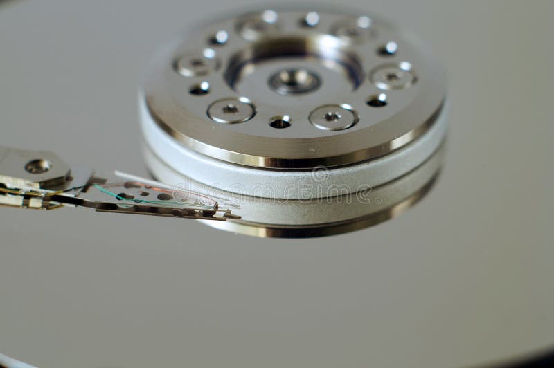 Hard Disk Drive without Cover Close Up. Stock Image - Image of laptop ...