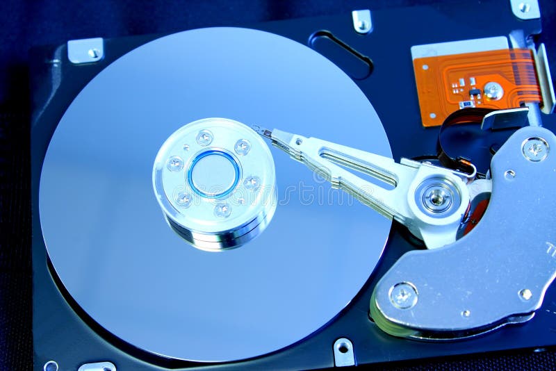 Hard disk drive details stock photo. Image of metal, generated - 4828054