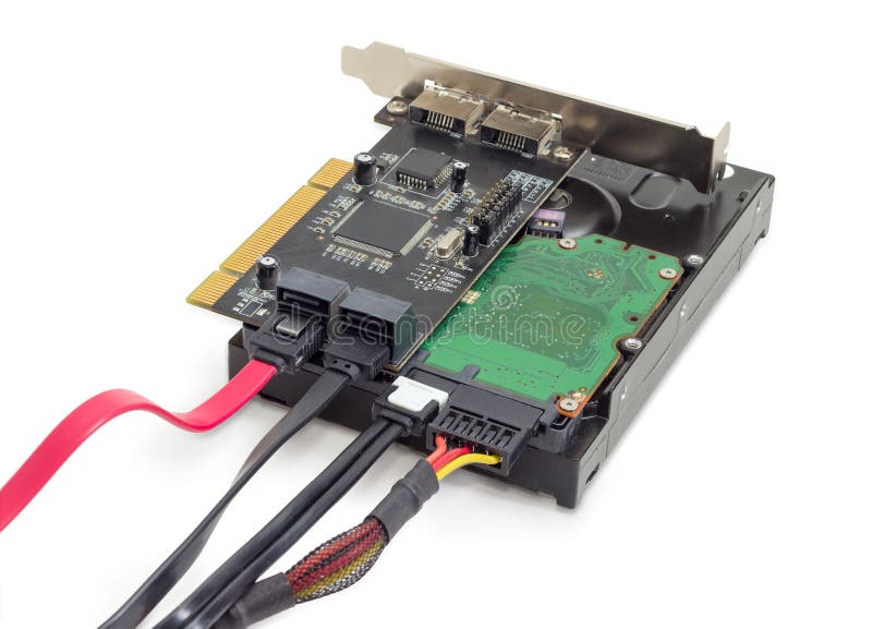 Computer Data Storage Devices Different Types on a White Background ...