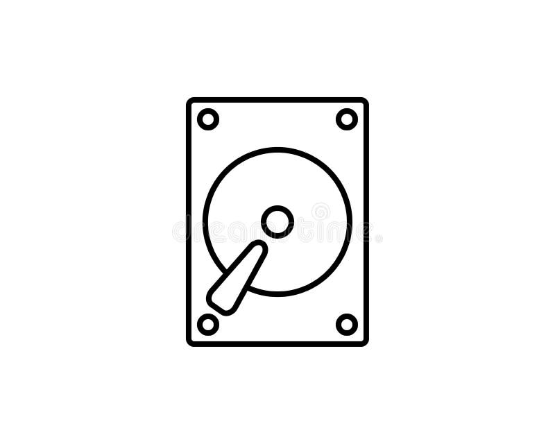 Hard Disk Drive, Hardware HDD Storage. Flat Vector Icon Illustration ...