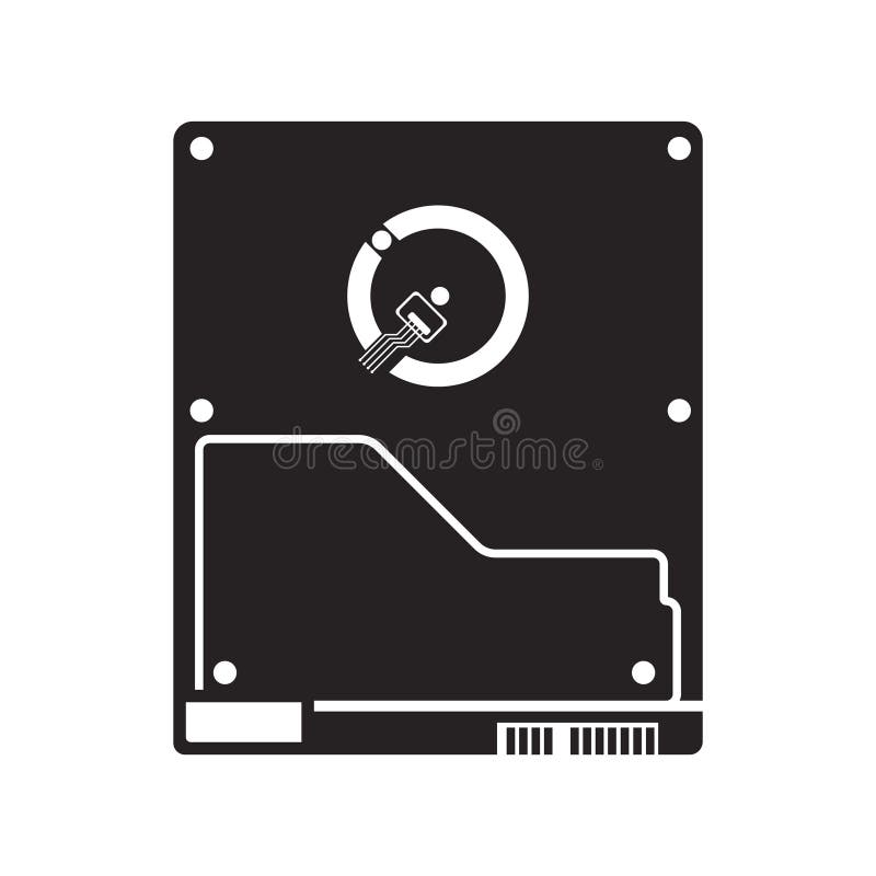 Hard Disk Drive, Hardware HDD Storage Icon Stock Vector - Illustration ...