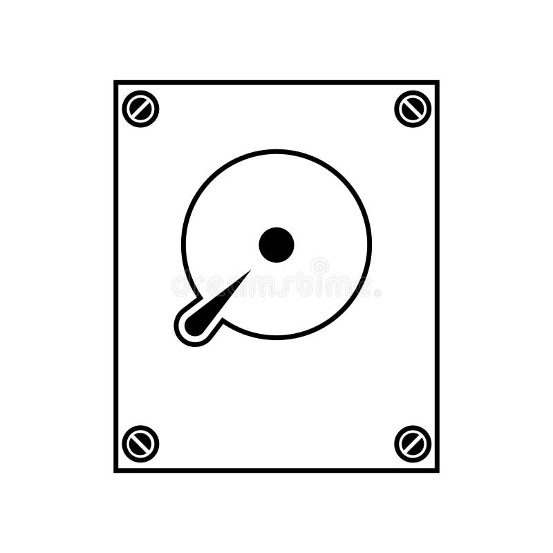 Hard Disk Drive, Hardware HDD Storage Icon Stock Vector - Illustration ...