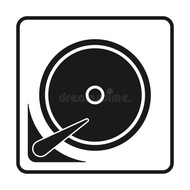 Hard Disk Drive, Hardware HDD Storage Icon Vector Stock Illustration ...