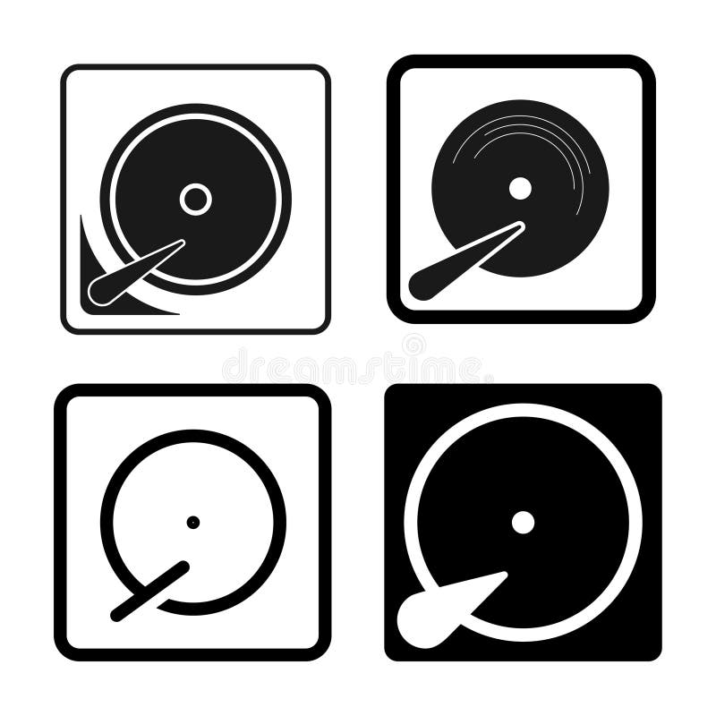 Hard Disk Drive, Hardware HDD Storage Icon Vector Stock Illustration ...