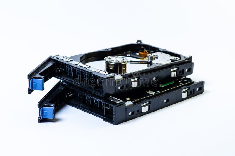 Hard Disk Drive HDD of Different Size Isolated on White Stock Photo ...