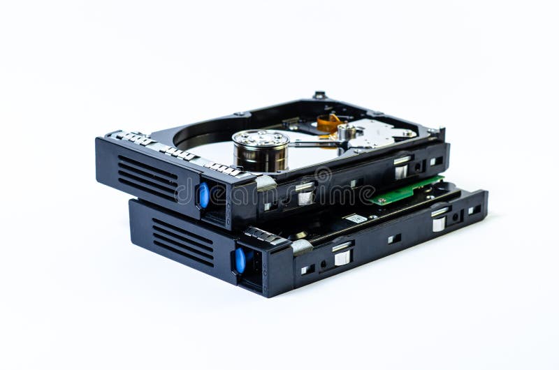 Hard Disk Drive HDD of Different Size Isolated on White Stock Photo ...