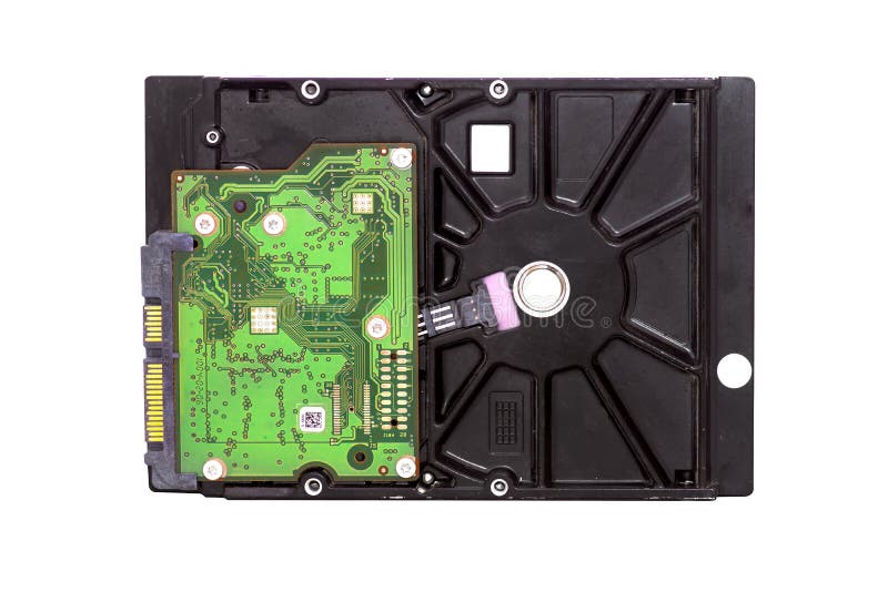 Hard Disk Drive HDD Isolated White Background, High Tech Industry and ...