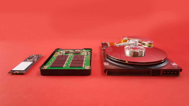 Hard Disk Drive Hdd, Solid State Drive Ssd and Ssd M2 Stock Image ...