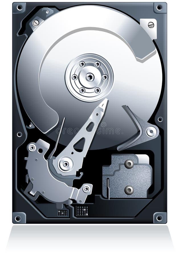 Hard disk drive HDD vector stock vector. Illustration of megabyte ...
