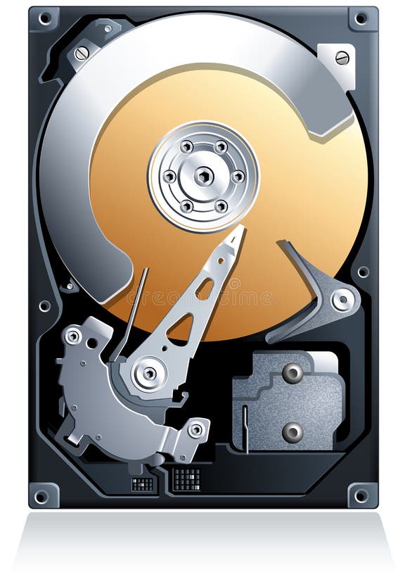 Hard disk drive HDD vector stock vector. Illustration of megabyte ...