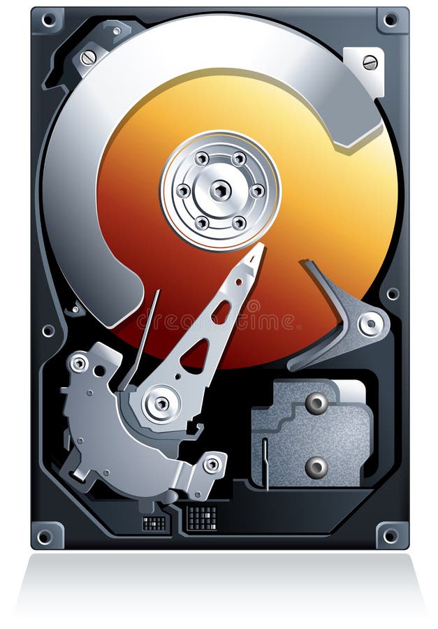 Hard disk drive HDD vector stock vector. Illustration of megabyte ...
