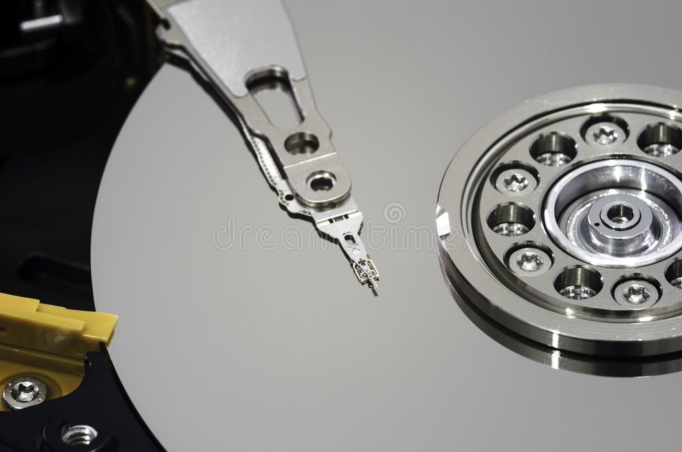 Hard disk drive and head stock image. Image of overhead - 22335489