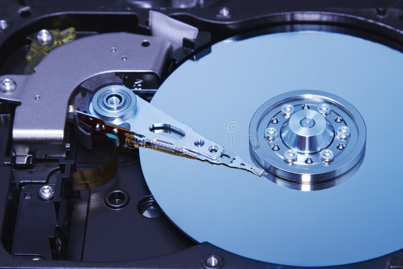 Hard Disk Drive Inside for Data Recovery Stock Image - Image of data ...