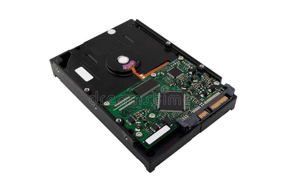 Hard Disk Drive Isolated on White Background. Computer HDD Hard Disk ...