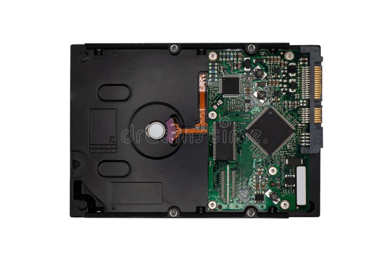 Hard Disk Drive Isolated on White Background. Computer HDD Hard Disk ...