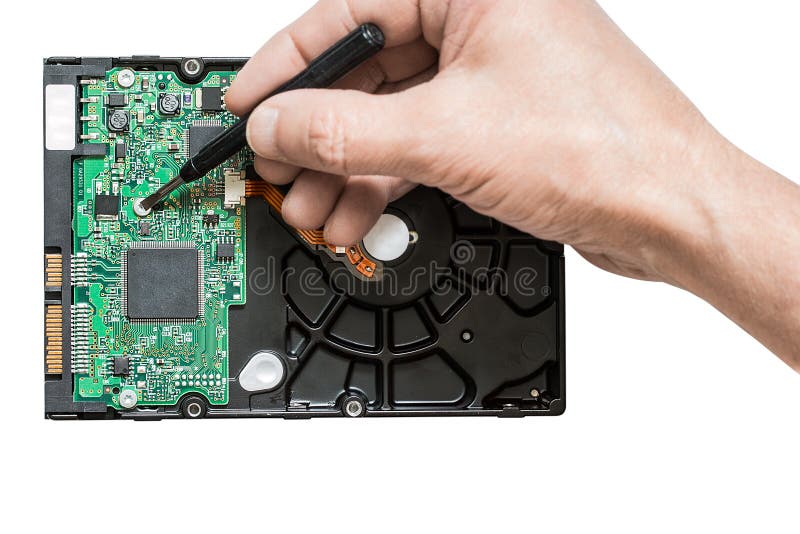 Hard Disk Drive Isolated on a White Background Stock Photo - Image of ...