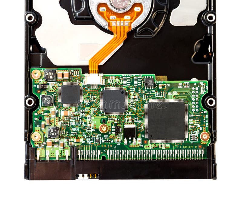 Hard Disk Drive Isolated on White Stock Photo - Image of magnetic ...